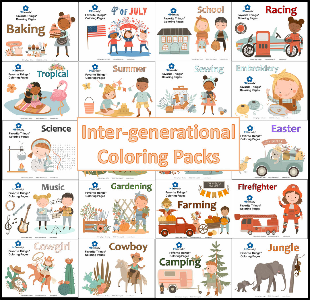 Inter-generational Coloring Pack Bundle – MEternally