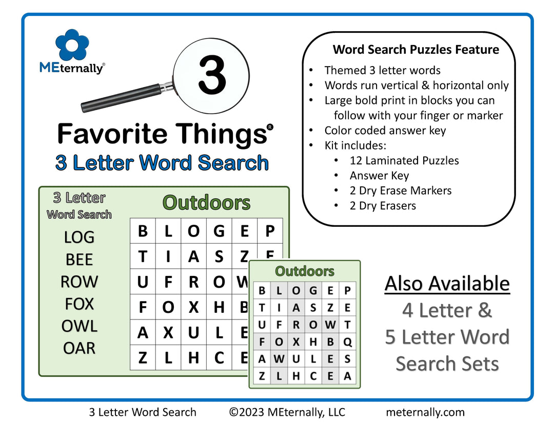 3 Letter Word Search Puzzle Collection – MEternally
