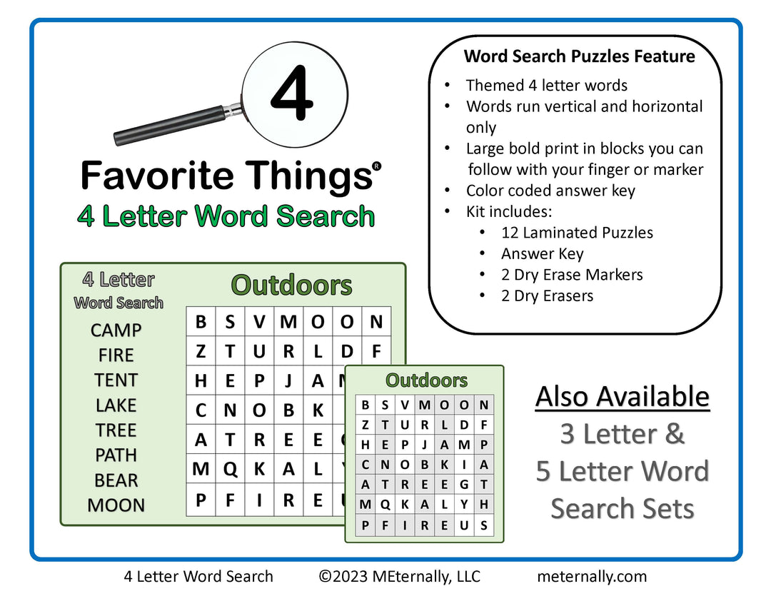 4 Letter Word Search Puzzle Collection – MEternally