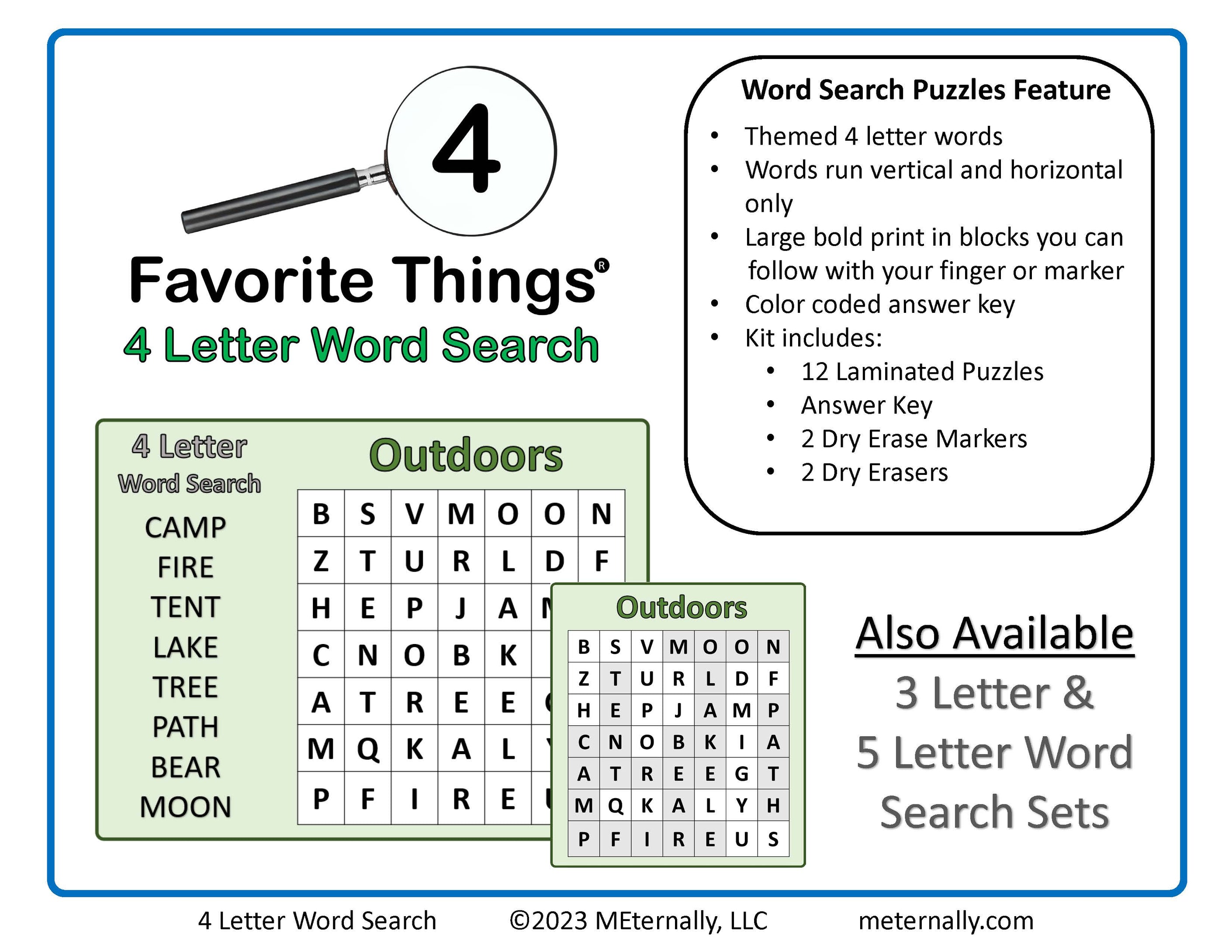 4 Letter Word Search Puzzle Collection – MEternally