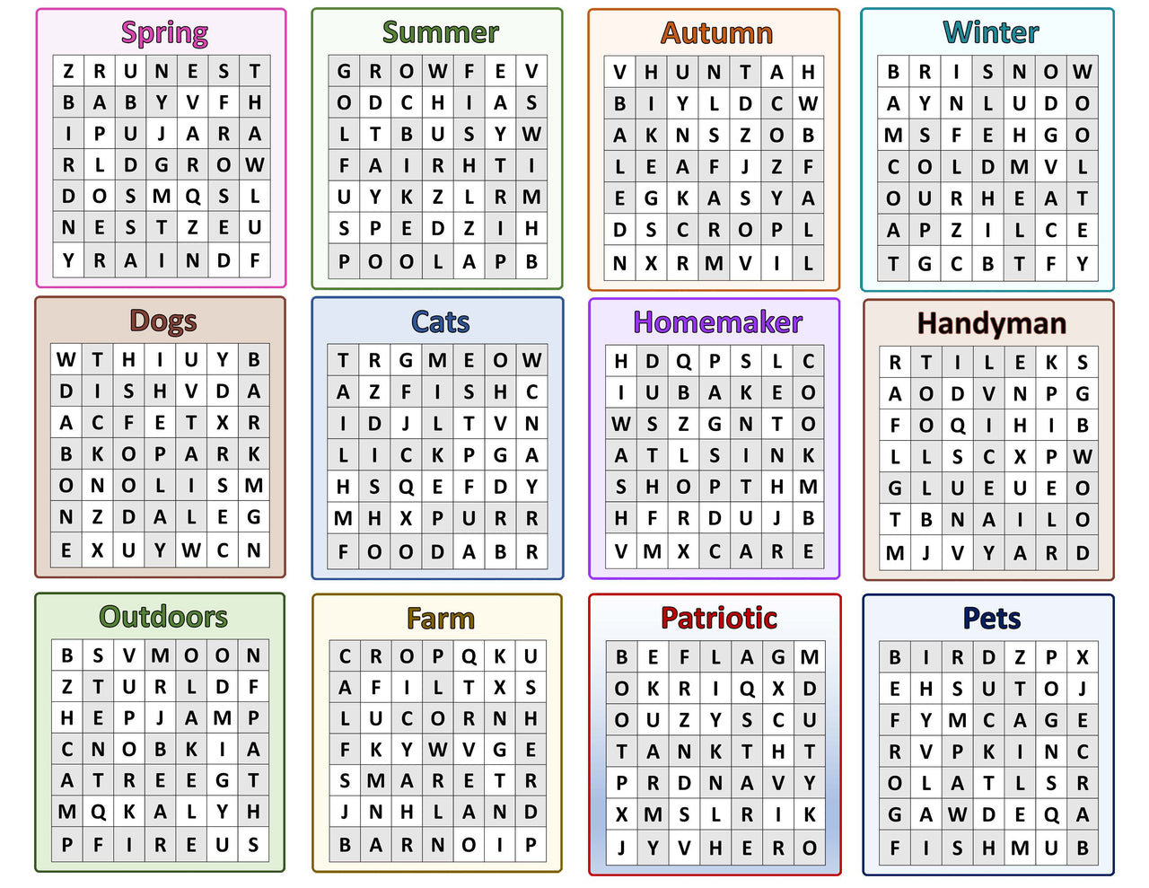 4 Letter Word Search Puzzle Collection – MEternally