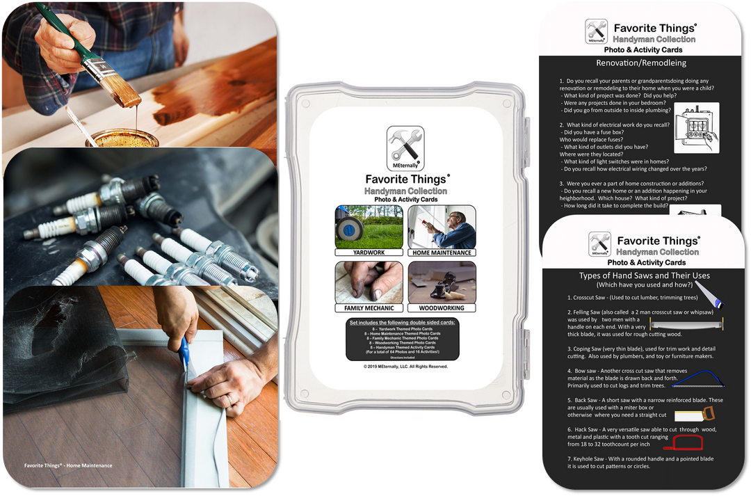 Handyman Reminiscence Therapy Photo & Activity Cards – MEternally