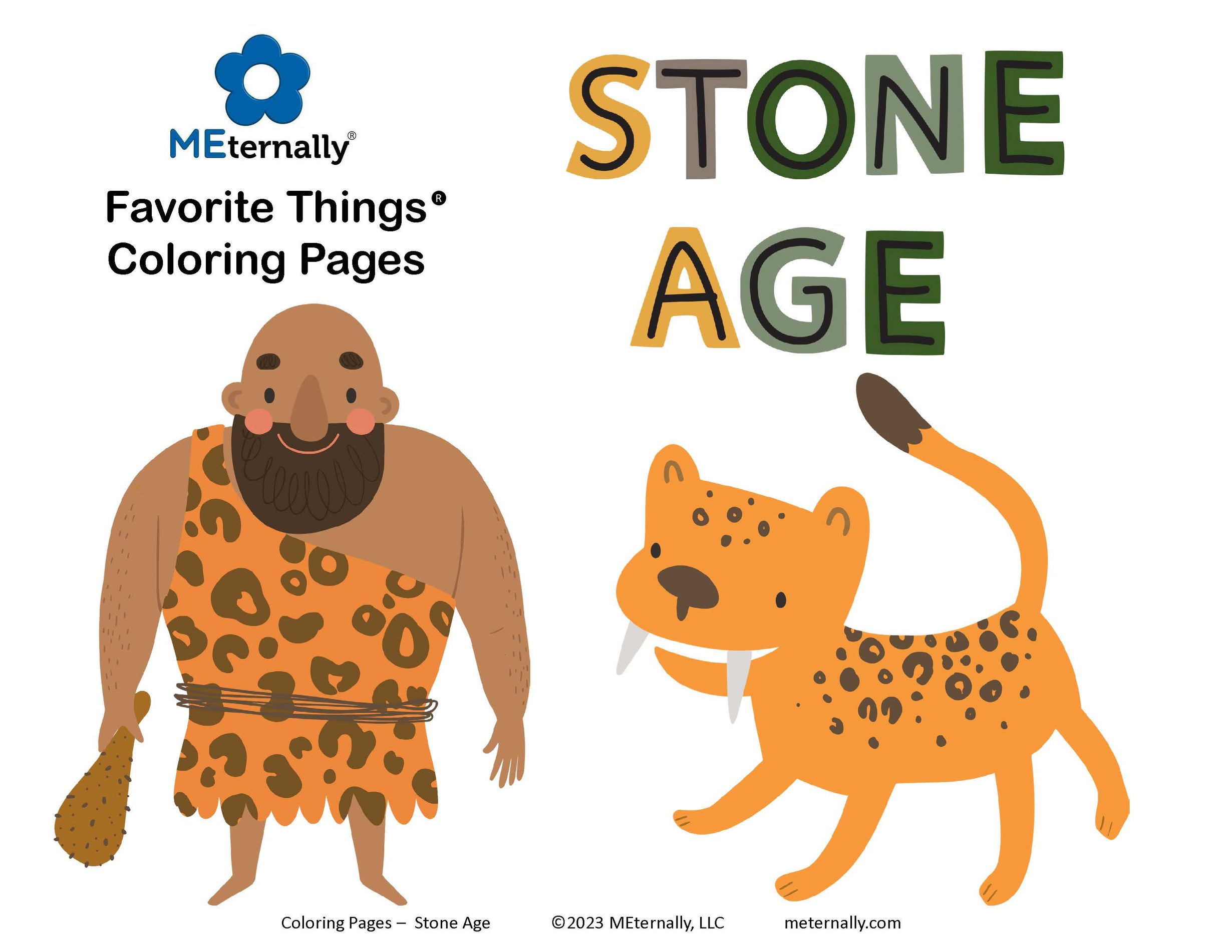 Digital Download - Stone Age Coloring Pages – MEternally